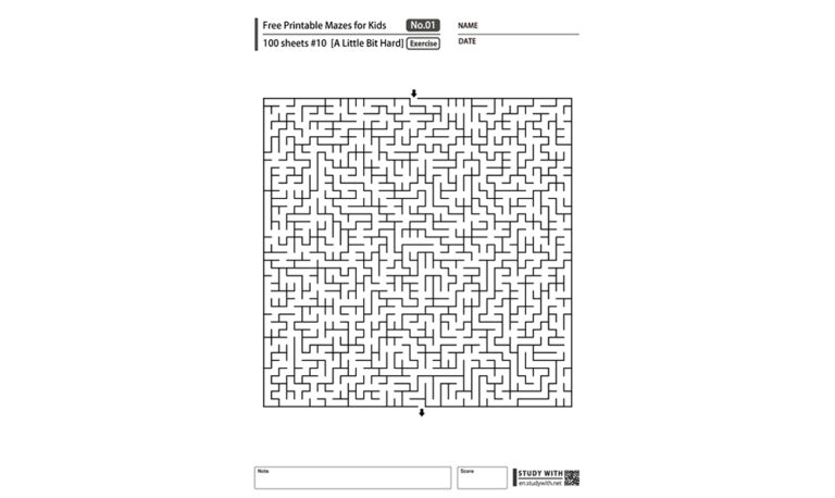 [A bit hard] Free Printable Mazes for Kids 100 sheets #10 - Lifelong ...