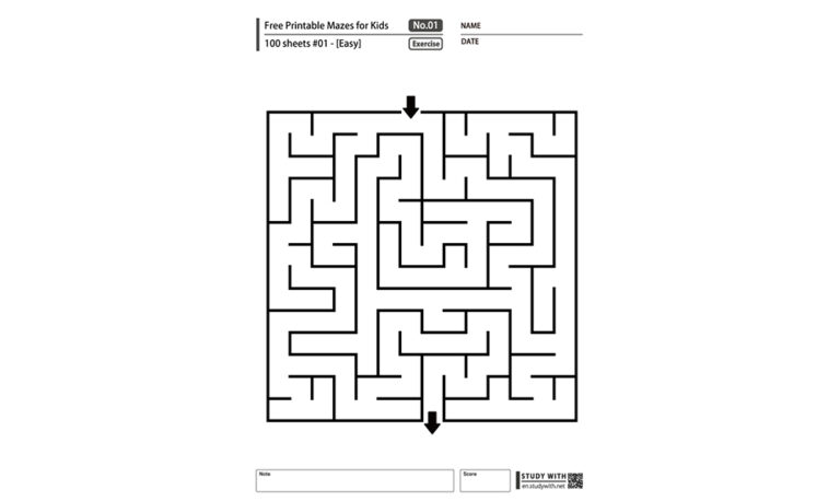 [Easy] Free Printable Mazes for Kids 100 sheets #01 - Lifelong ...
