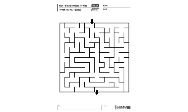 [Easy] Free Printable Mazes for Kids 100 sheets #02 - Lifelong ...