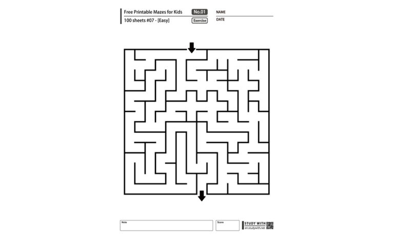 [Easy] Free Printable Mazes for Kids 100 sheets #07 - Lifelong ...