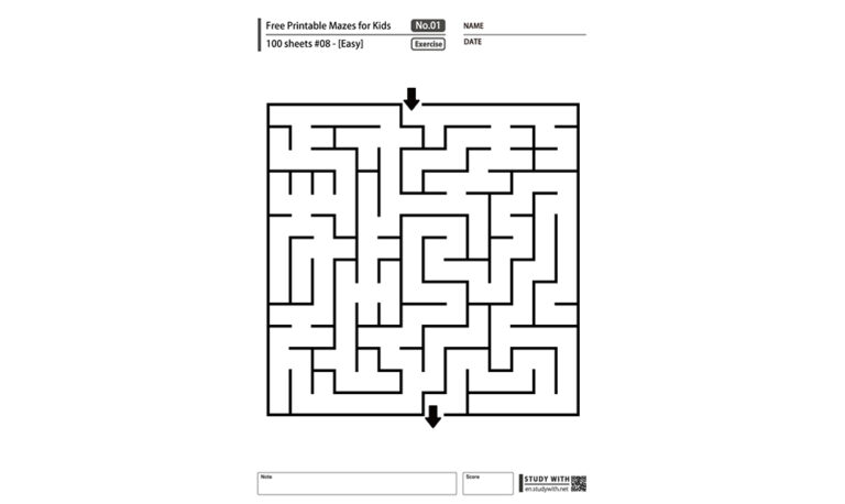 [Easy] Free Printable Mazes for Kids 100 sheets #08 - Lifelong ...