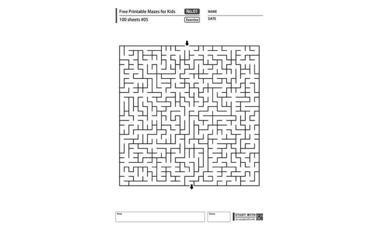 Free Printable Mazes for Kids 100 Sheets #05 - Lifelong Inspiration ...