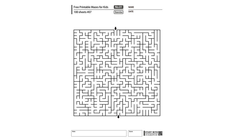 Free Printable Mazes for Kids 100 Sheets #07 - Lifelong Inspiration ...