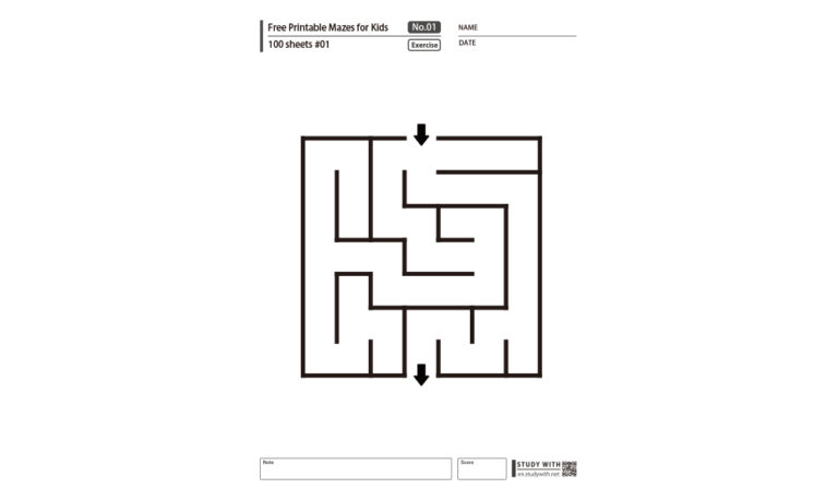 [Easy] Free Printable Mazes for Toddlers 100 sheets #01 - Lifelong ...