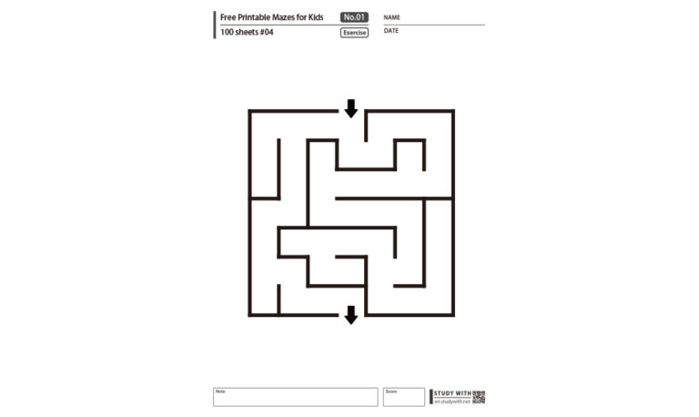 [Easy] Free Printable Mazes for Toddlers 100 sheets #04 - Lifelong ...