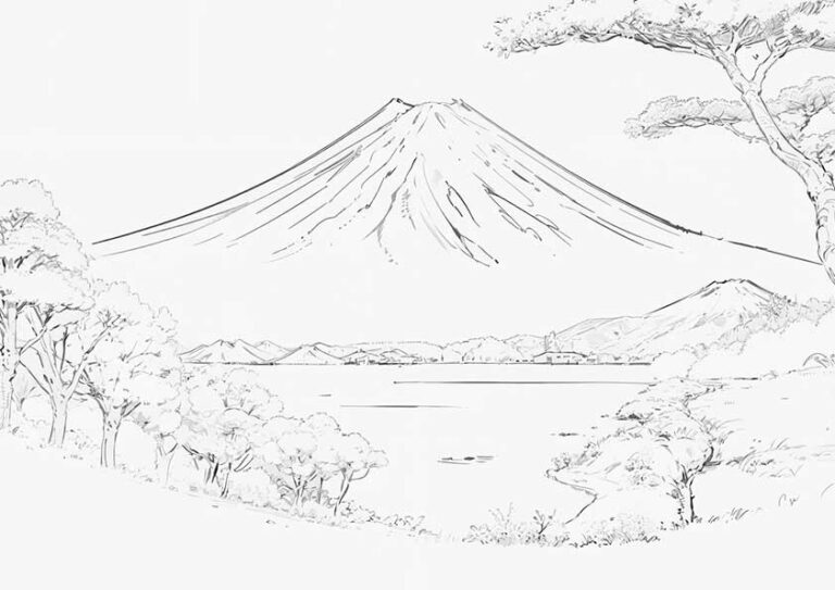 Mount Fuji Coloring Page: Embrace Japan’s Iconic Beauty [Free Download ...